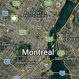 Montreal temperature map